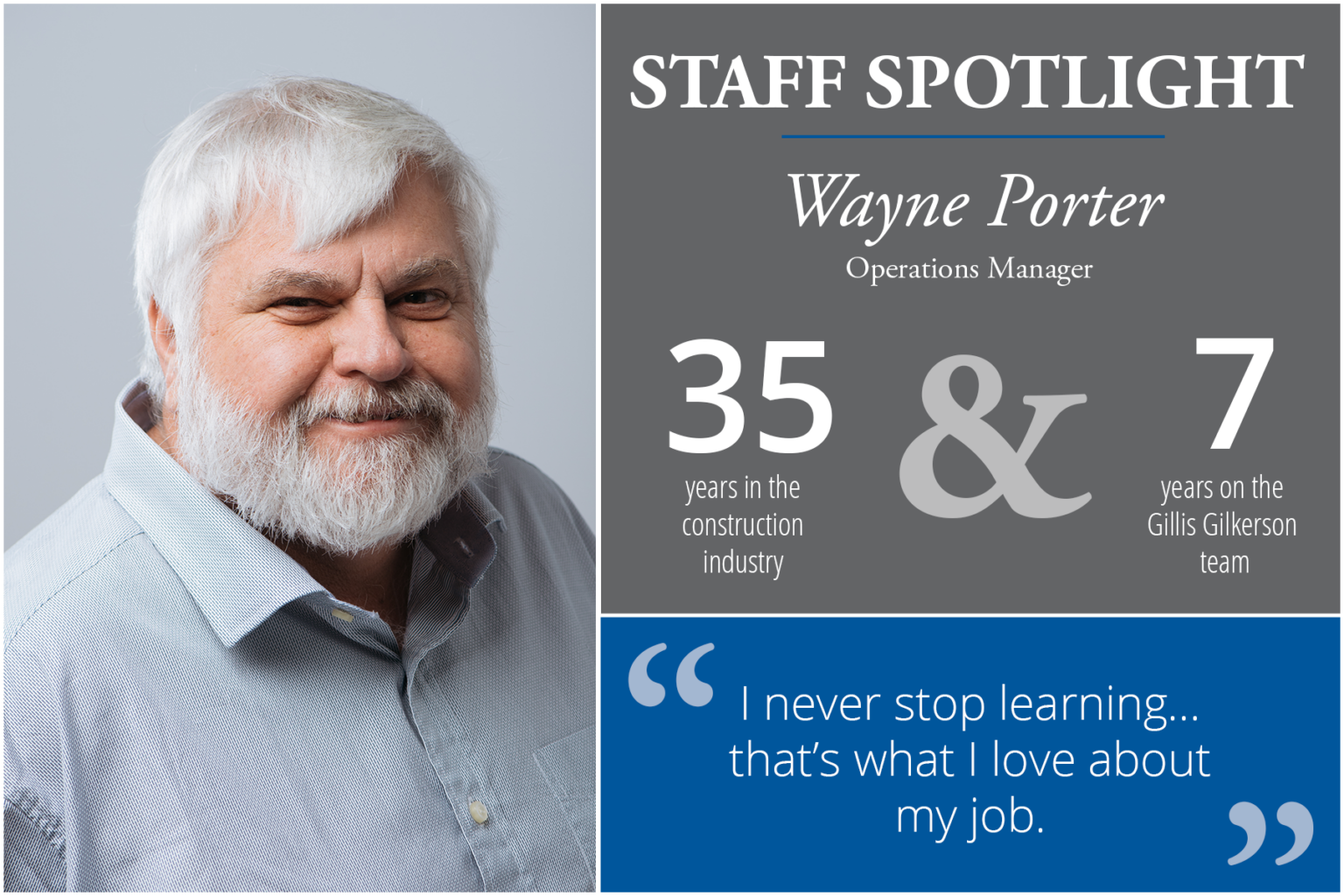 Staff Spotlight: Wayne Porter - Gillis Gilkerson